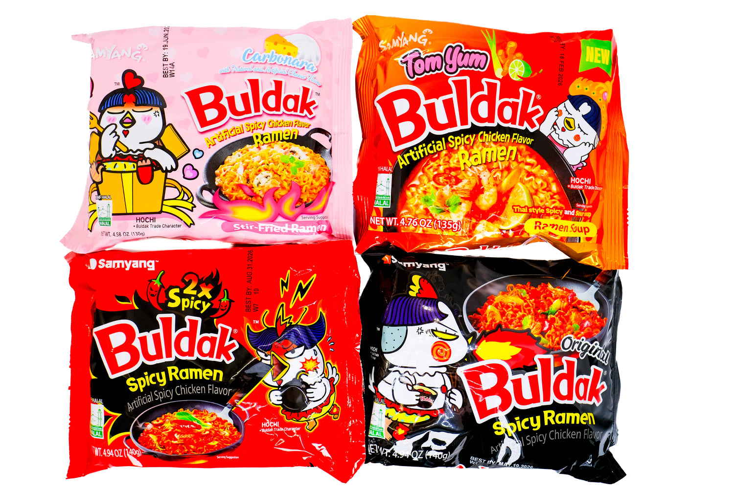 Buldak Instant Ramen Variety Bundle Gift Box | 16 Count | 4 Flavors ...